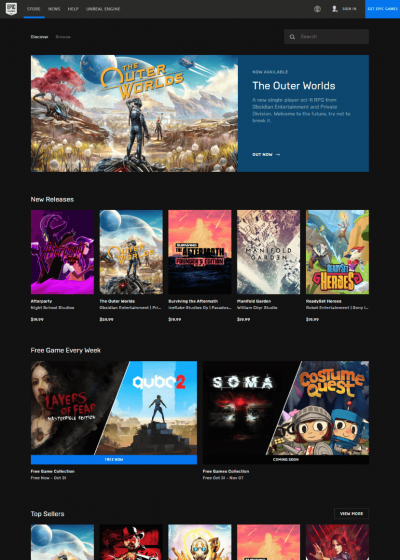 Epic Games Store : l'interface de la boutique modernisée, une wishlist ...